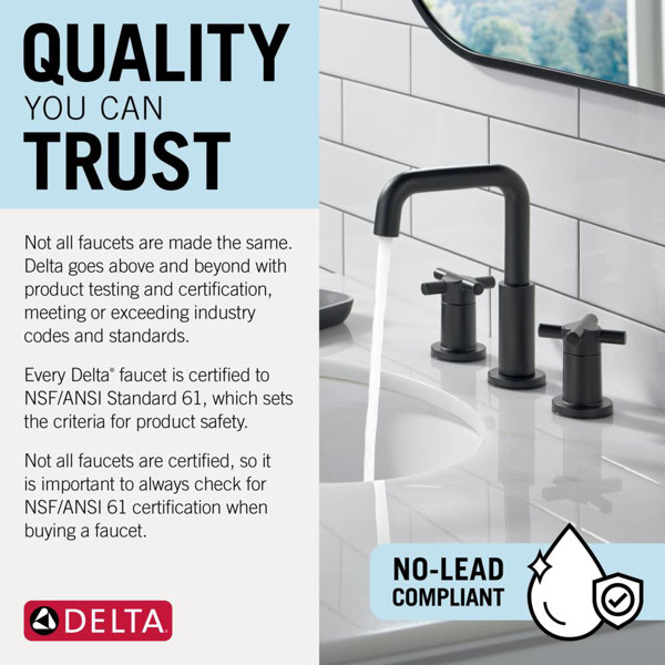 Delta Nicoli Centerset Bathroom Faucet, 2-Handle Bathroom Sink Faucet ...