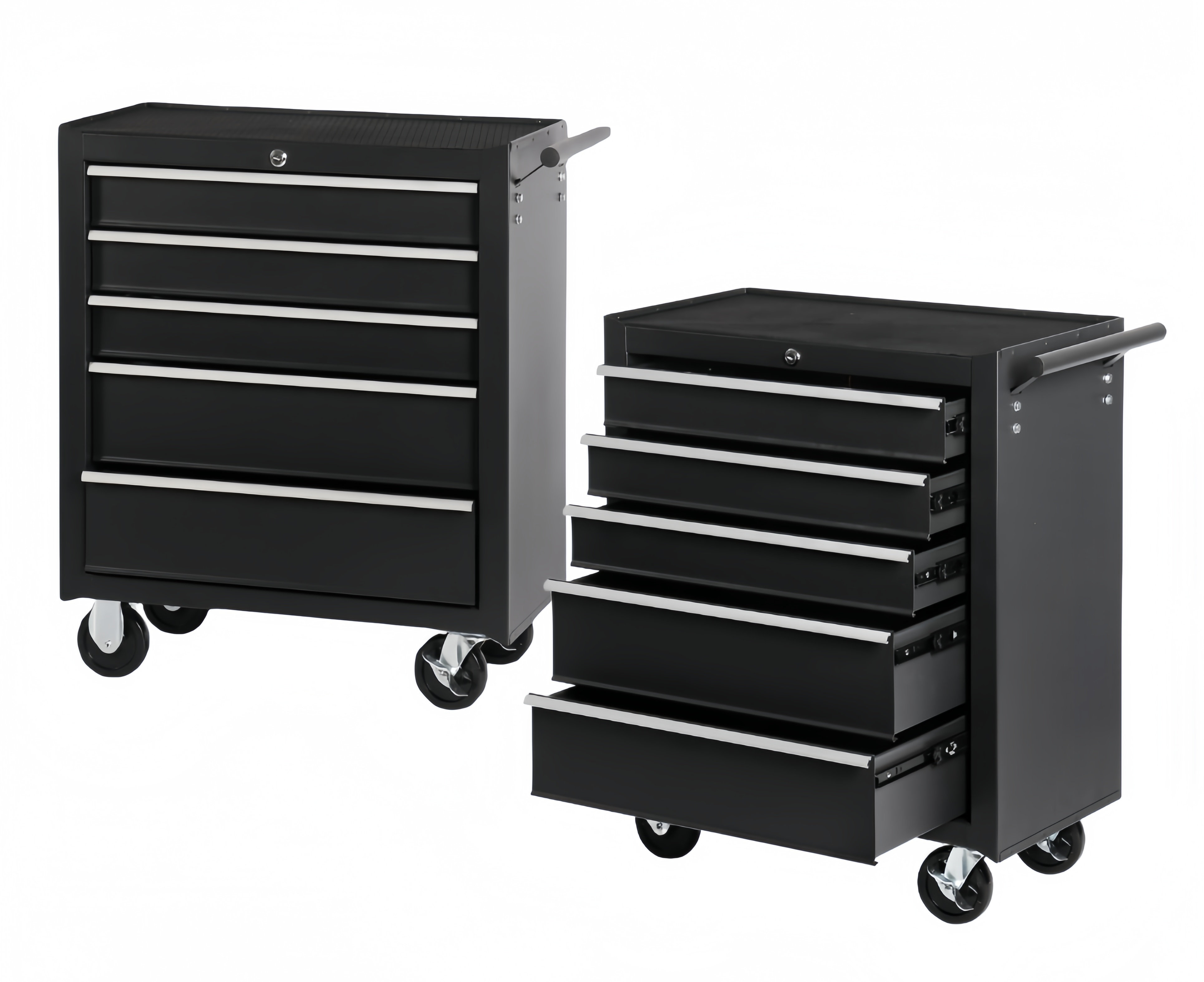 17 Stories 5-Drawer Rolling Tool Chest, Cabinet With 4 Wheels Tool ...