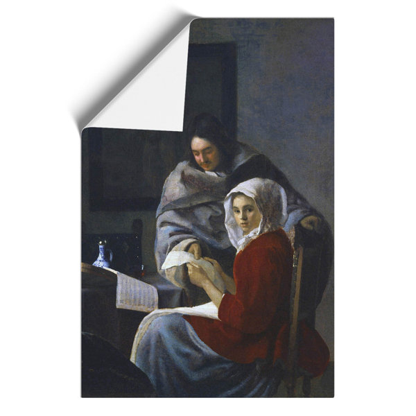 East Urban Home Girl Interrupted at Her Music by Johannes Vermeer ...