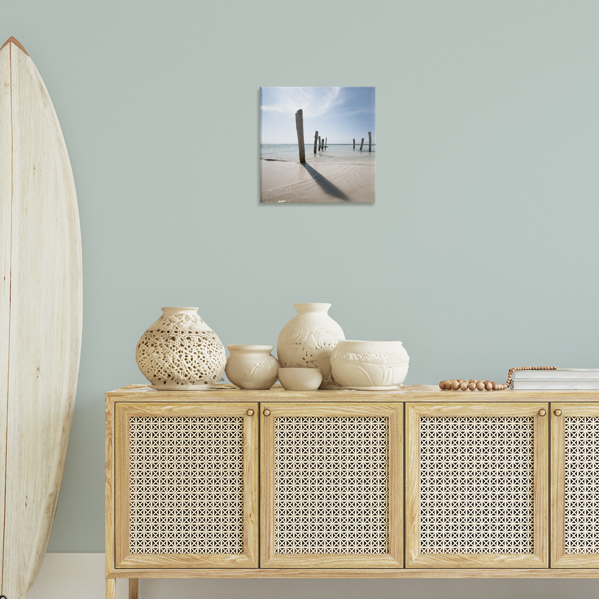 Highland Dunes Eight Beach Posts Canvas Wall Art by Noah Bay | Wayfair