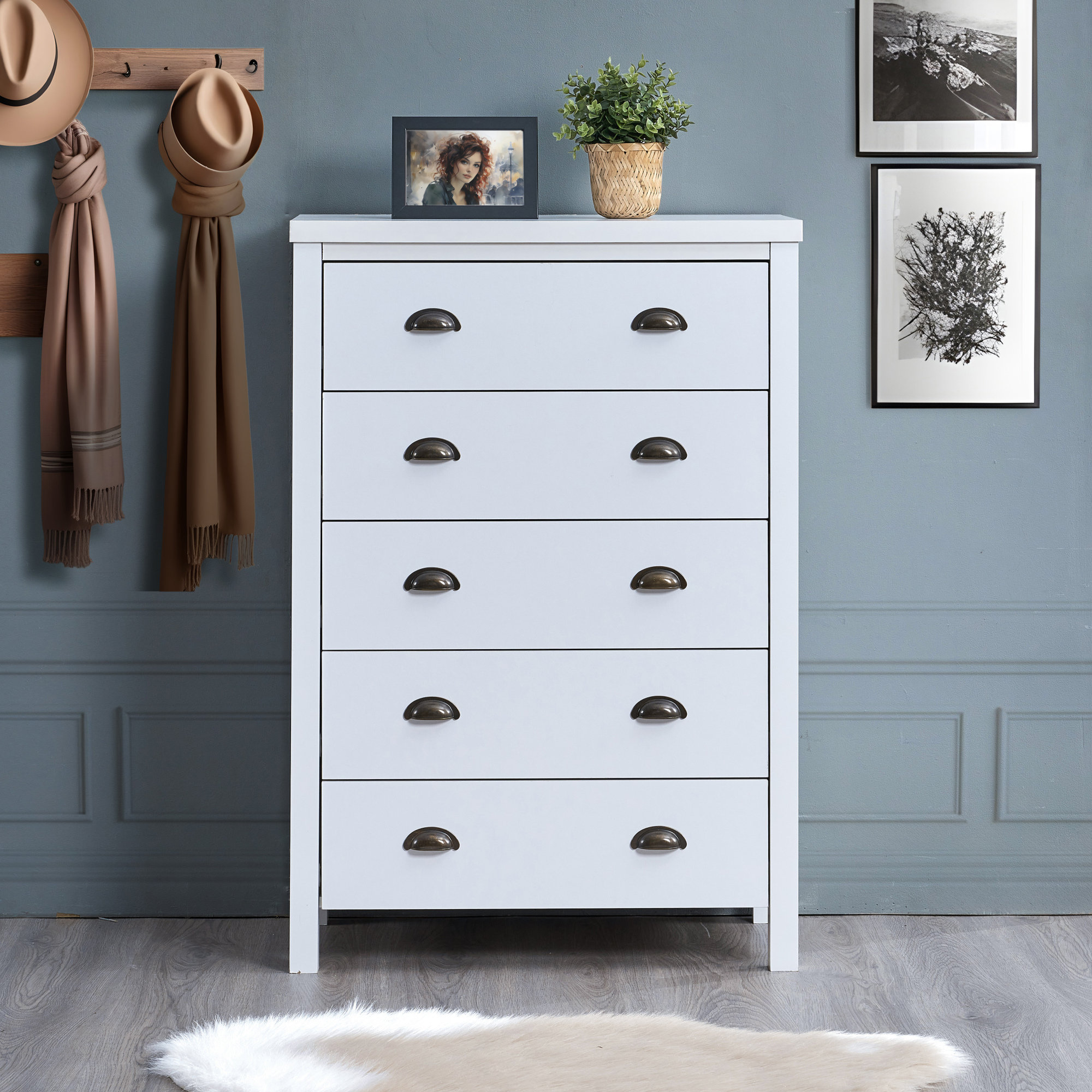 Rosecliff Heights Safari 5 Drawer Chest With Interlock System – Pre ...