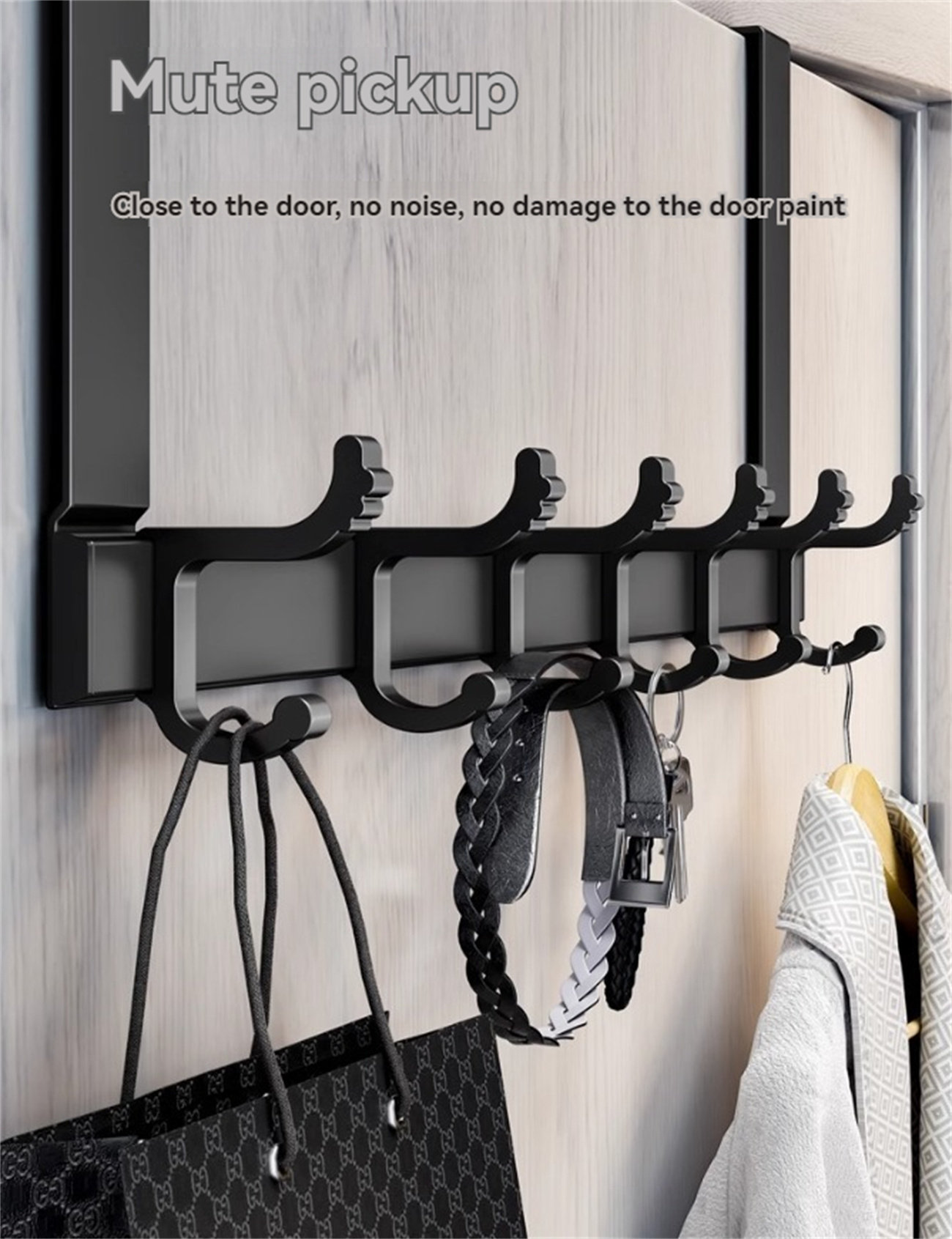 Lark Manor™ Kanorado Aluminum Alloy Over-The-Door Hook Rack | Wayfair