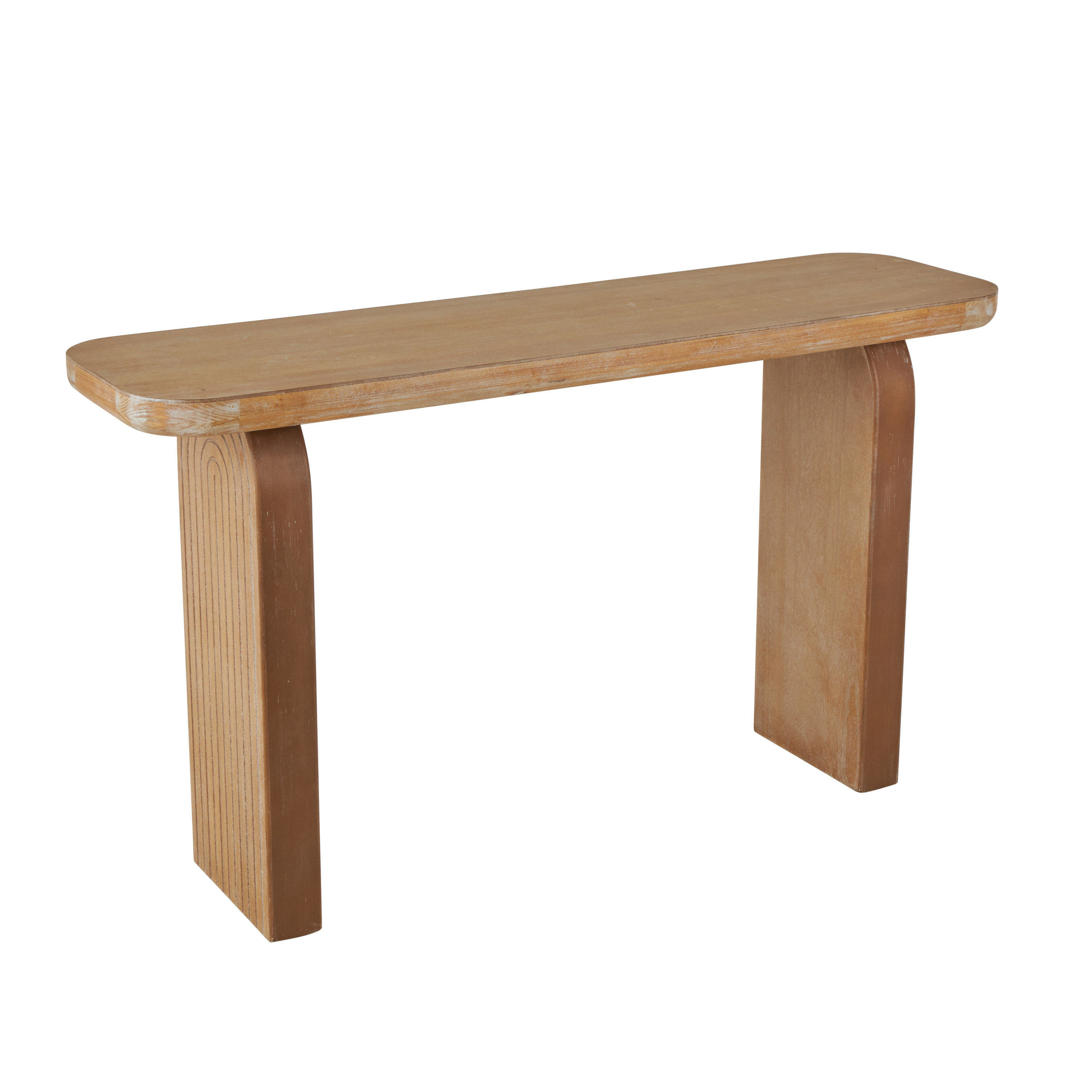 Millwood Pines Cole And Grey Wood Rectangle Console Table With Arched Legs | Wayfair