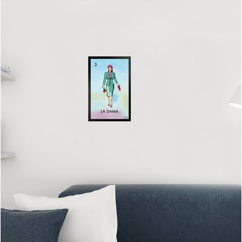 Trinx " 03 La Dama Woman Lady Loteria Card Mexican Bingo Lottery Black ...