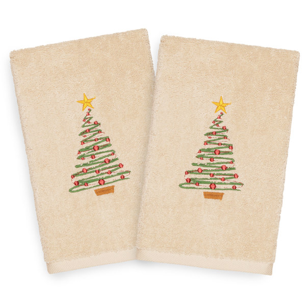 The Holiday Aisle® Joachim Tree Embroidered Luxury Turkish Cotton Hand ...