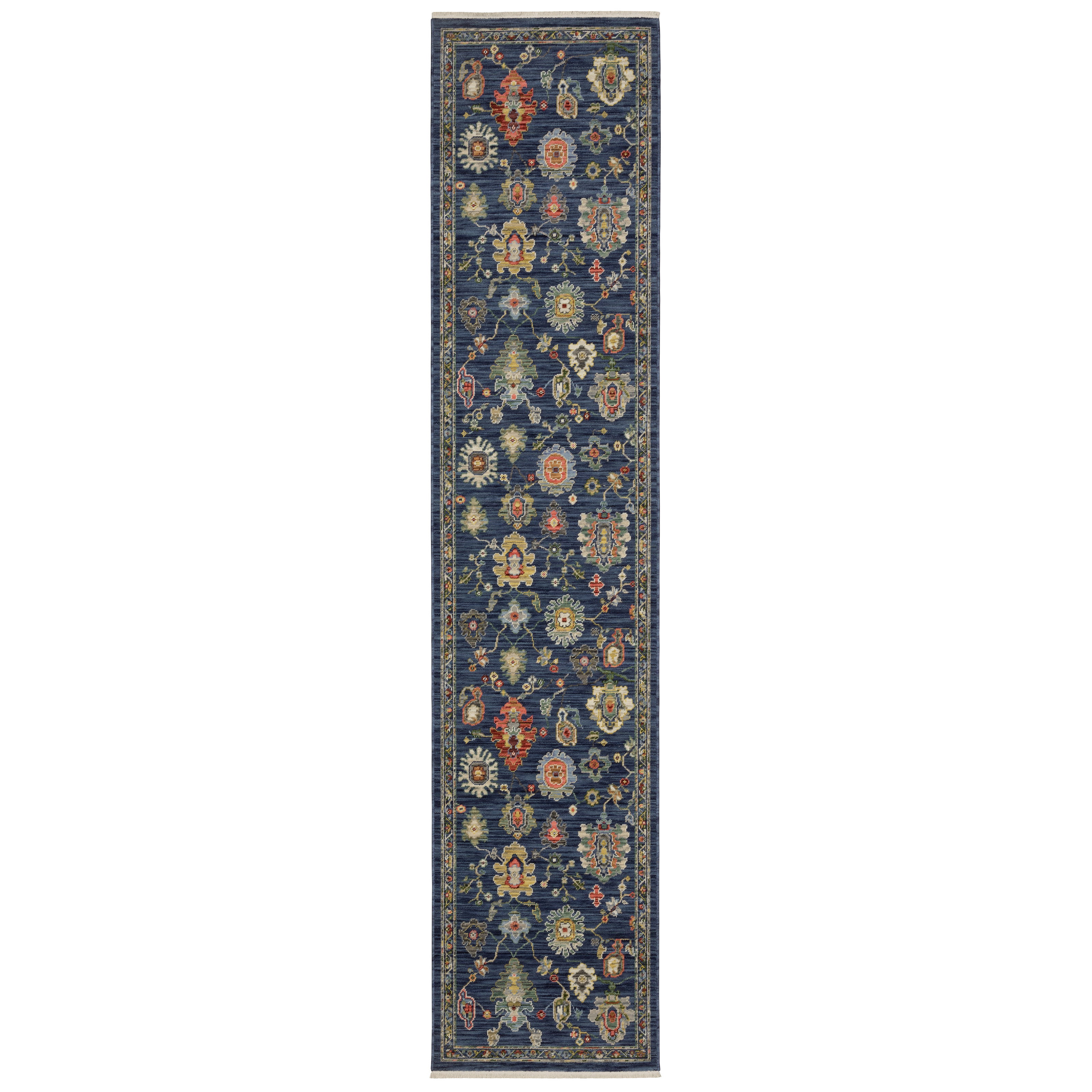 Charlton Home® Elleanna Vintage Oriental Blue/ Multi Area Rug | Wayfair