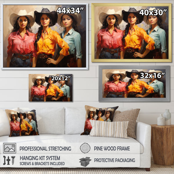 Winston Porter Popart Cowgirl Western Charisma III - Cowgirls Wall Art ...