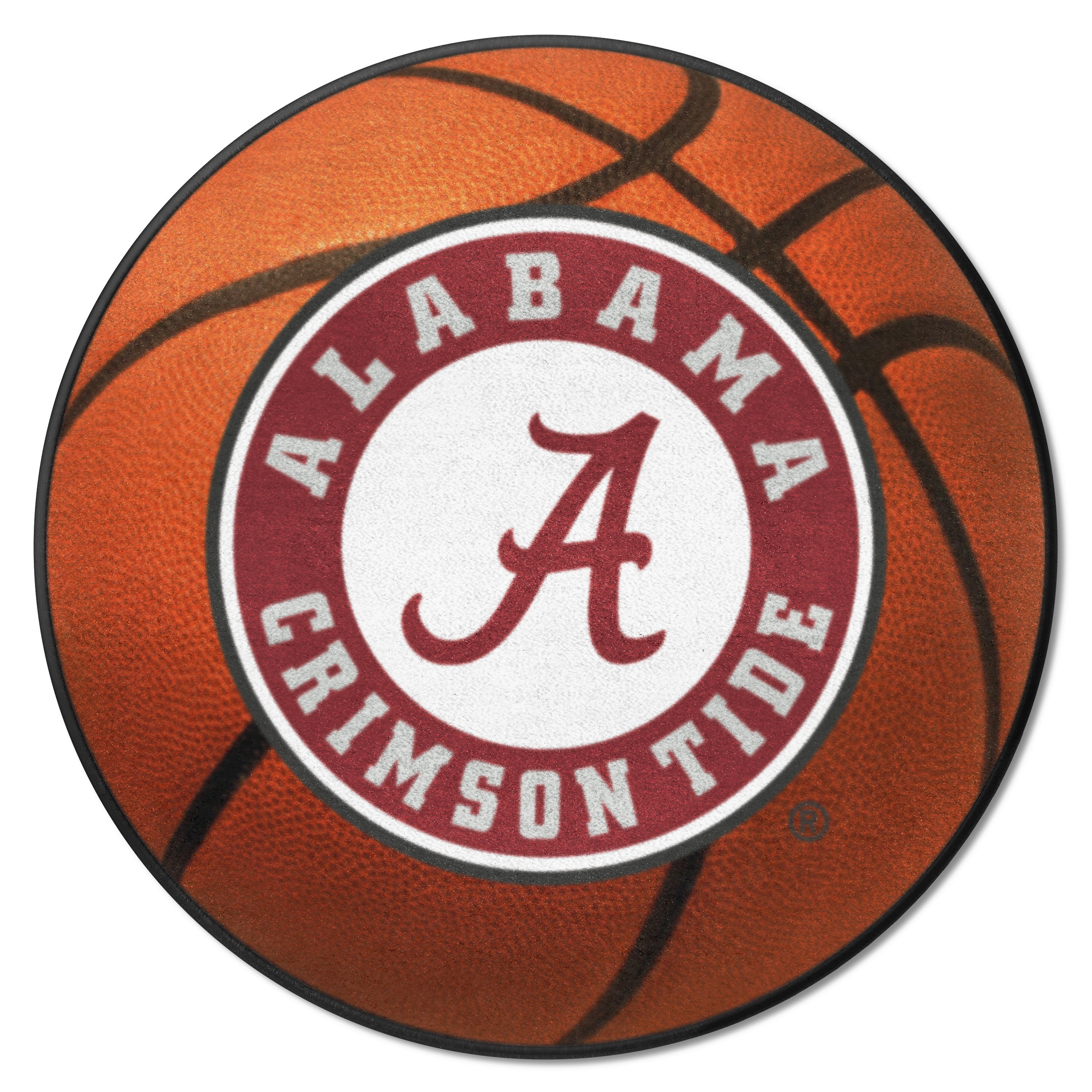 FANMATS Alabama_Alabama Crimson Tide Basketball Rug - 27In. Diameter ...