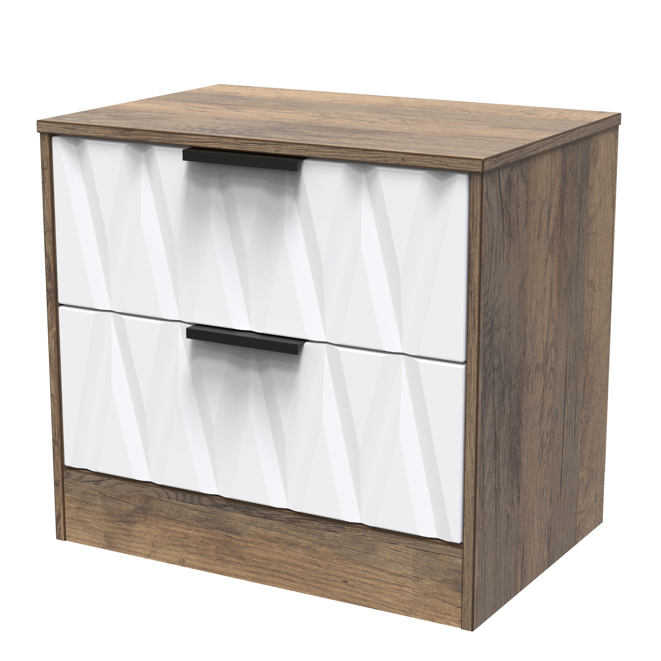 Latitude Run Besmir 2 Drawer Midi Chest in Graphite (Ready Assembled ...