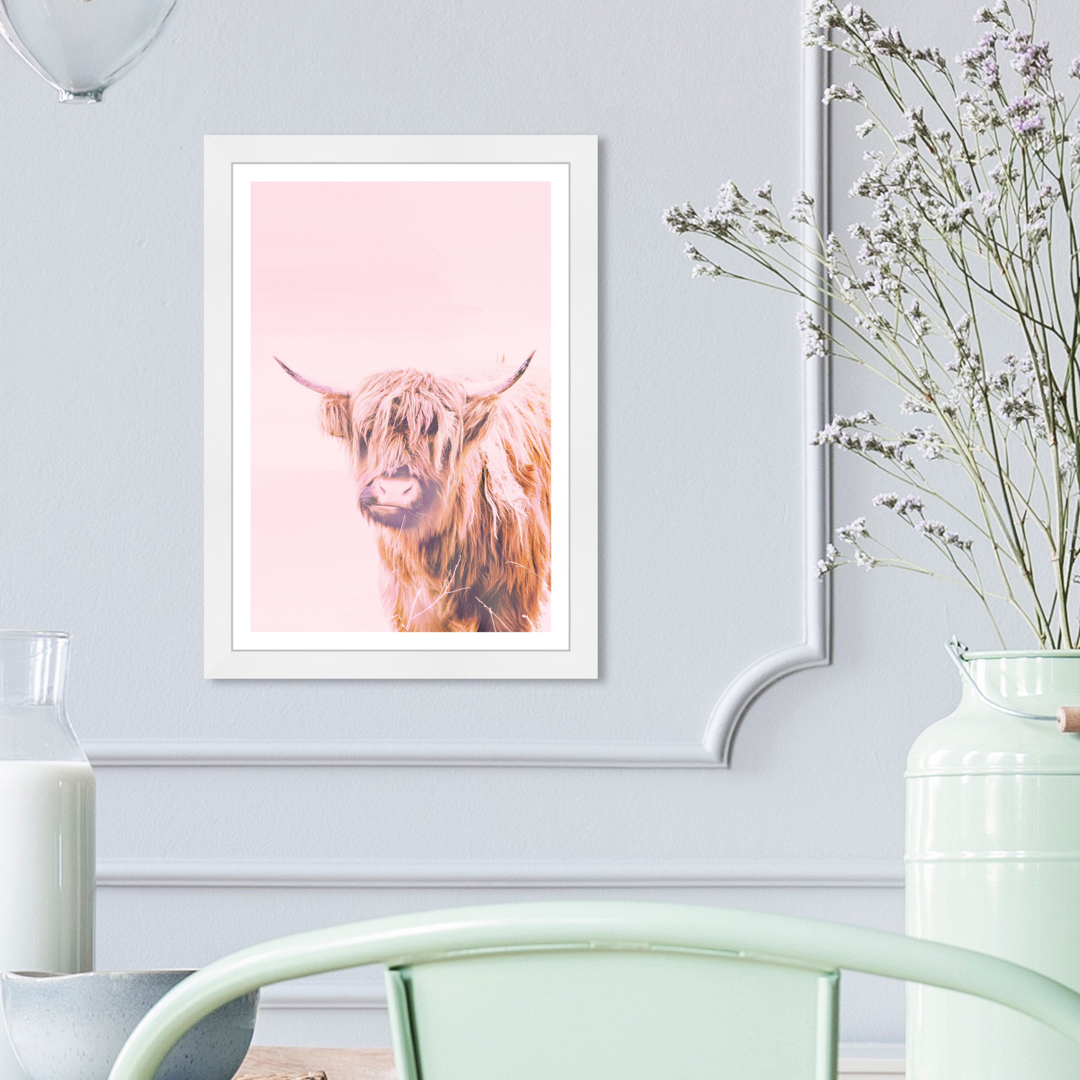 Union Rustic A Highland Cow - Picture Frame Graphic Art Print on Paper ...
