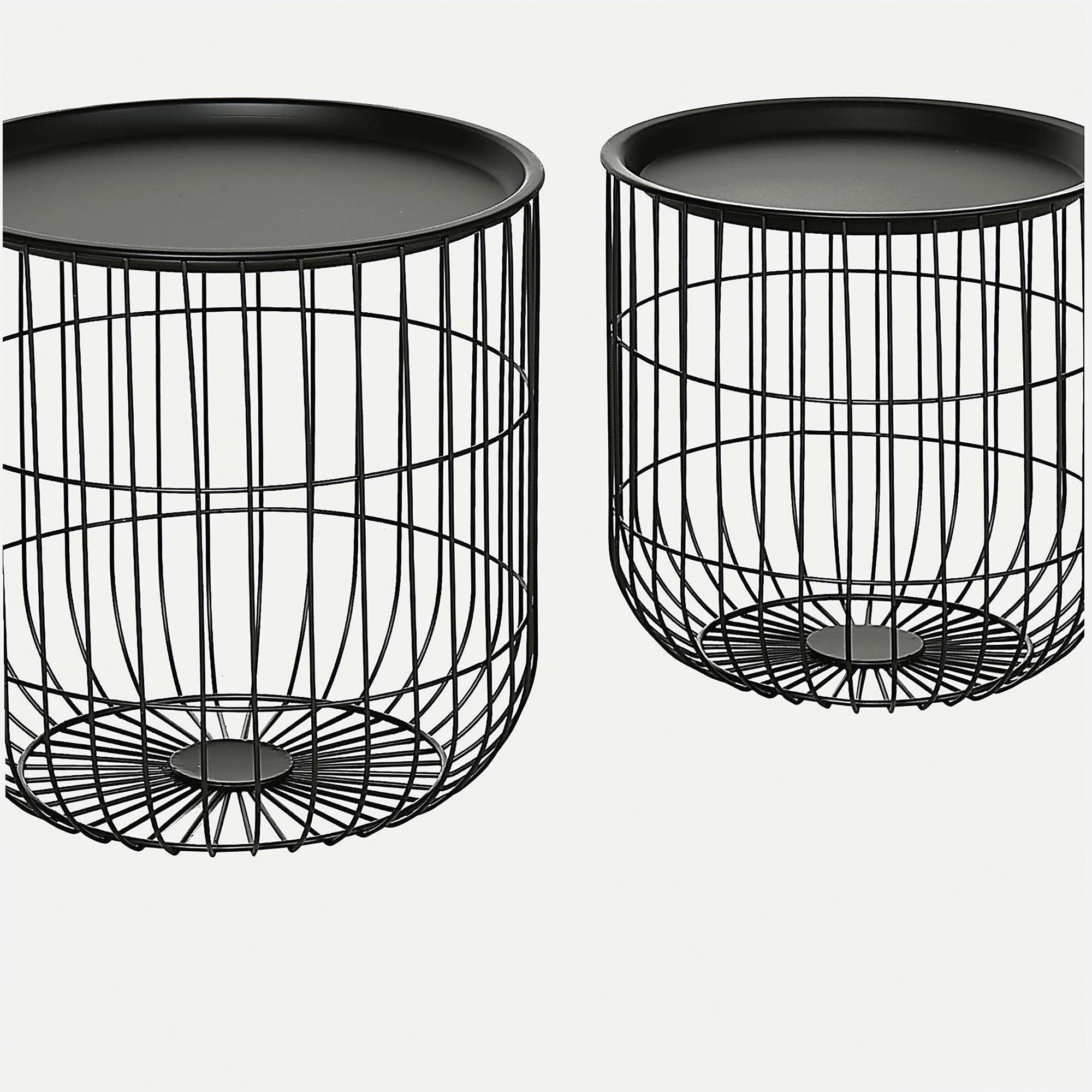 Mercer41 HOMCOM nesting coffee table, 2-piece round coffee table set ...