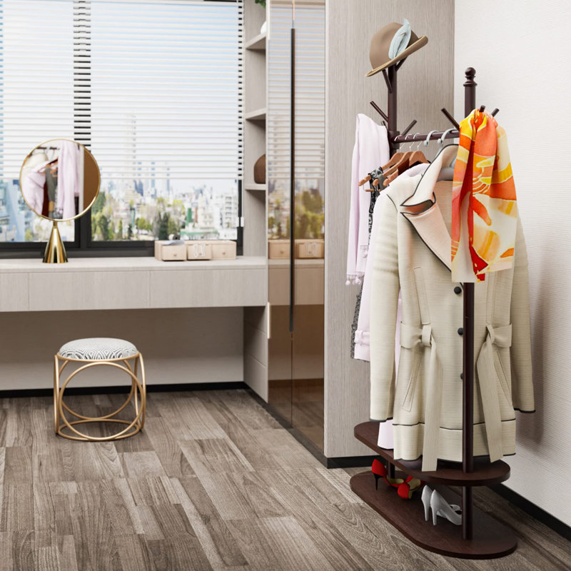 Red Barrel Studio® Gelincik Bamboo / Rattan Freestanding 9 - Hook Coat ...