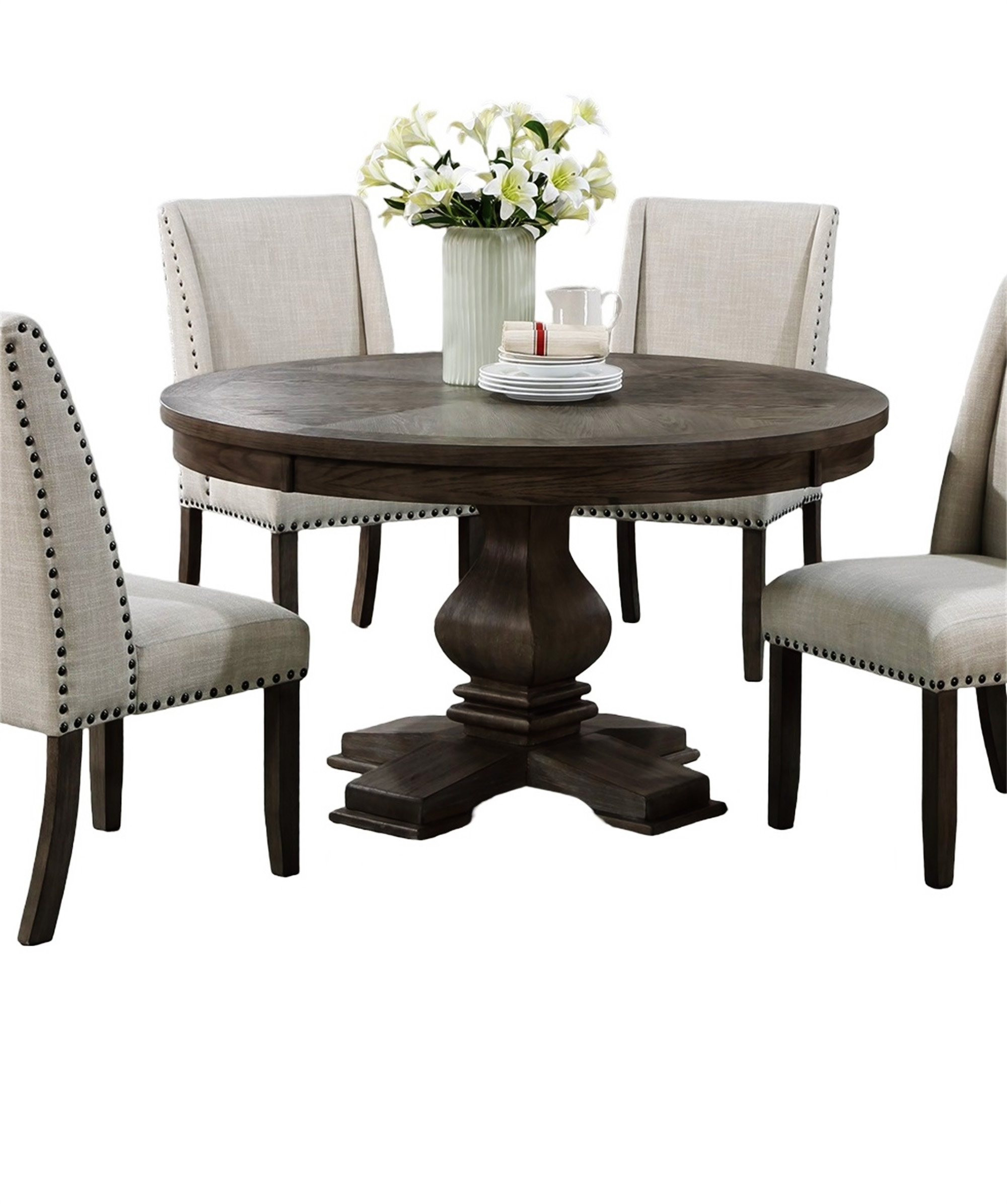 Lark Manor™ Traditional Formal 54"DIA Round Dining Table Pedestal Base ...