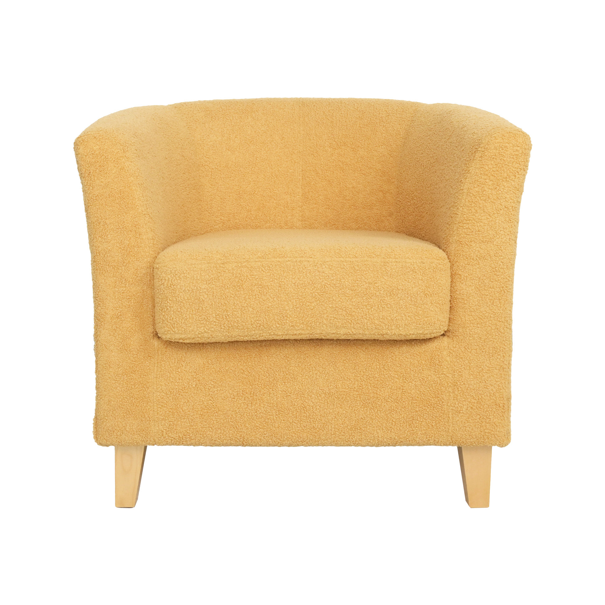 Corrigan Studio® Stylish Mustard Yellow Chair For Living - Soft Fabric ...