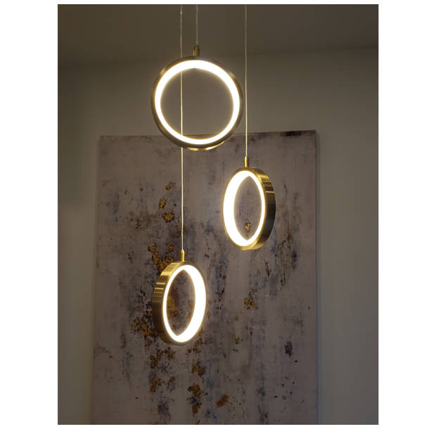 Orren Ellis Lauri 3 - Light Cluster Geometric LED Pendant & Reviews ...