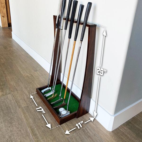 Gosports Premium Wooden Golf Putter Stand, Holds 6 Clubs & Reviews ...