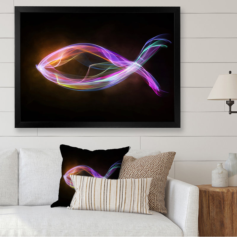 Wrought Studio™ Christian Fish - Traditional Canvas Artwork | Wayfair