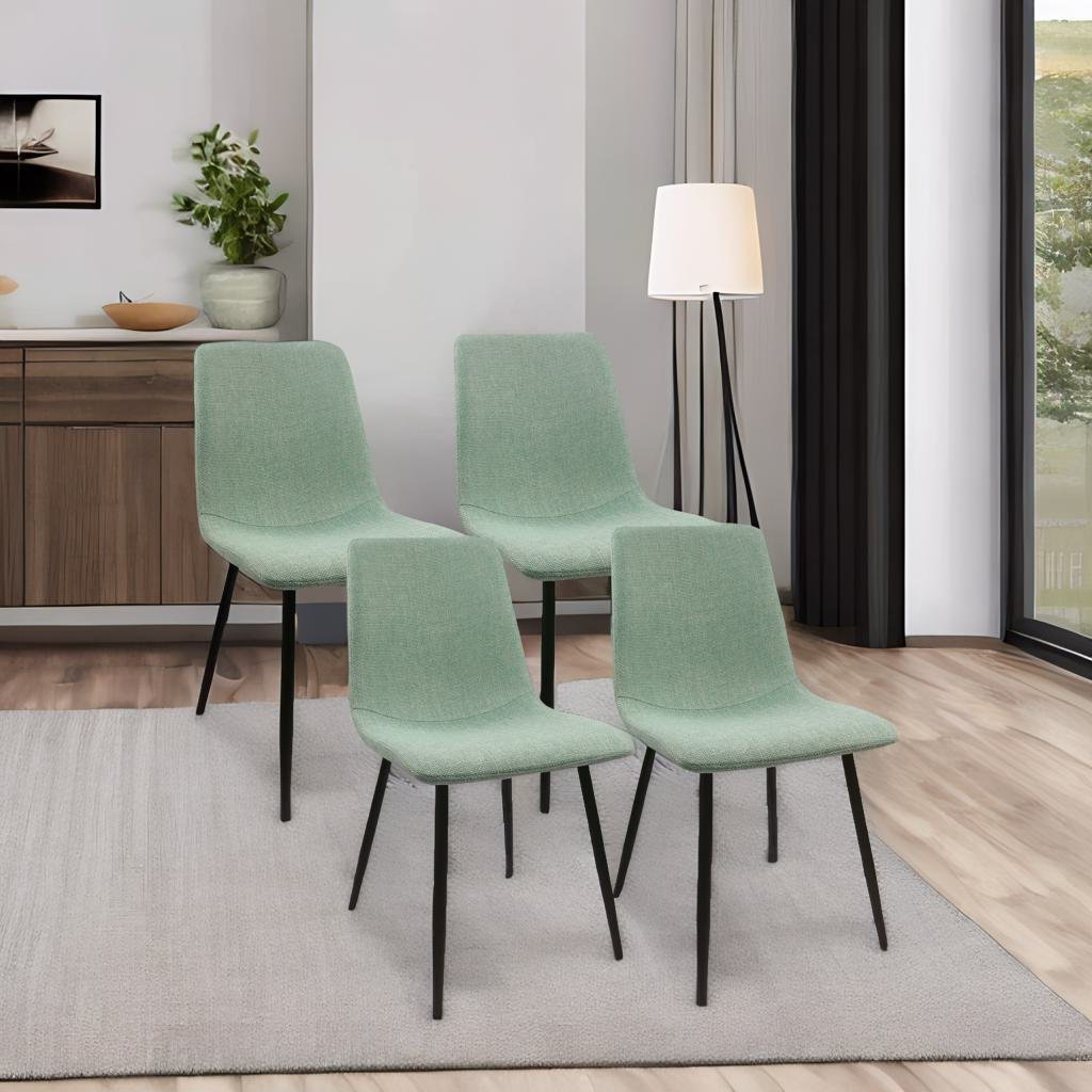 George Oliver Horak Linen Metal Parsons Chair Dining Chair | Wayfair