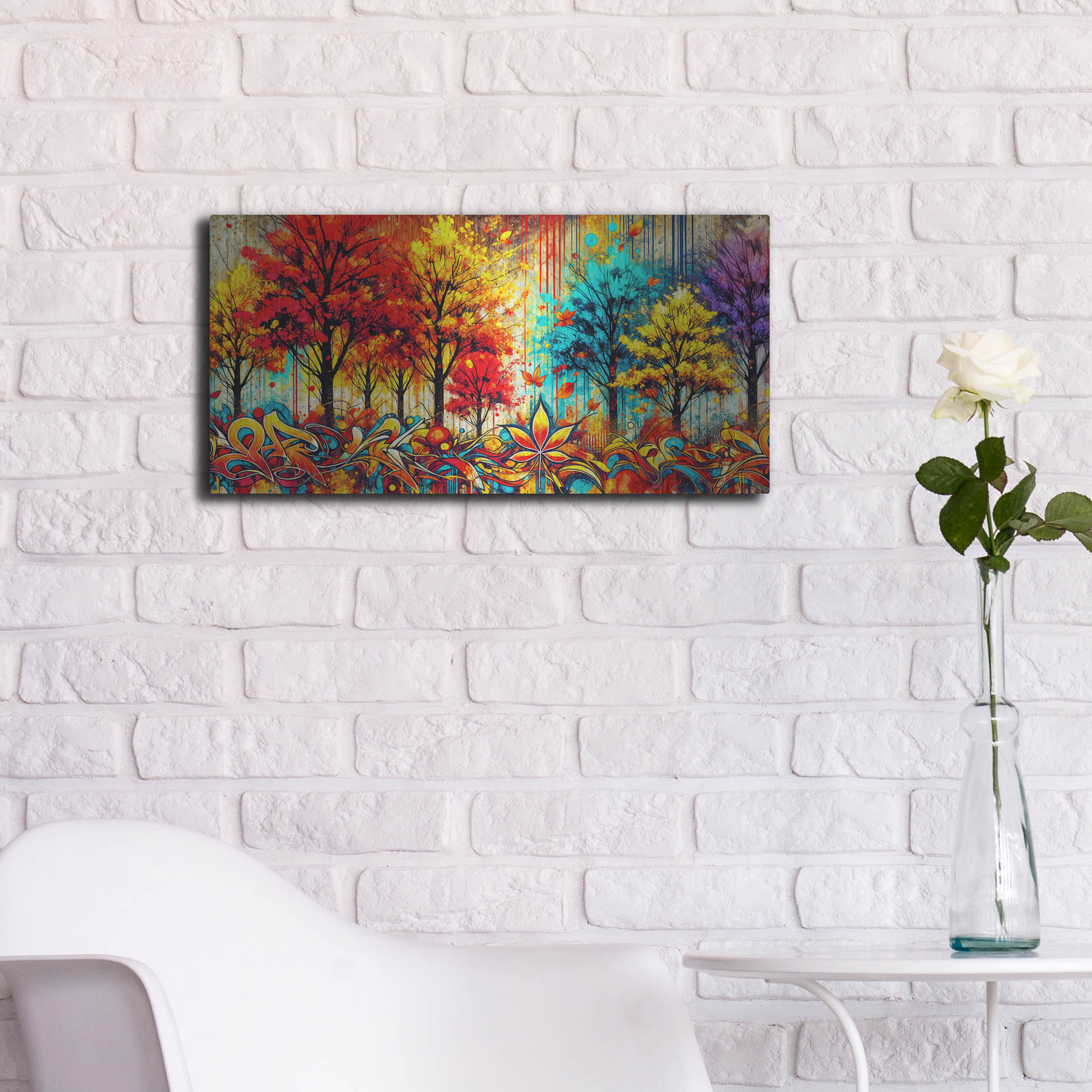 Winston Porter 'Fall Foliage Graffiti' by Rey Klimt Metal Wall Art ...