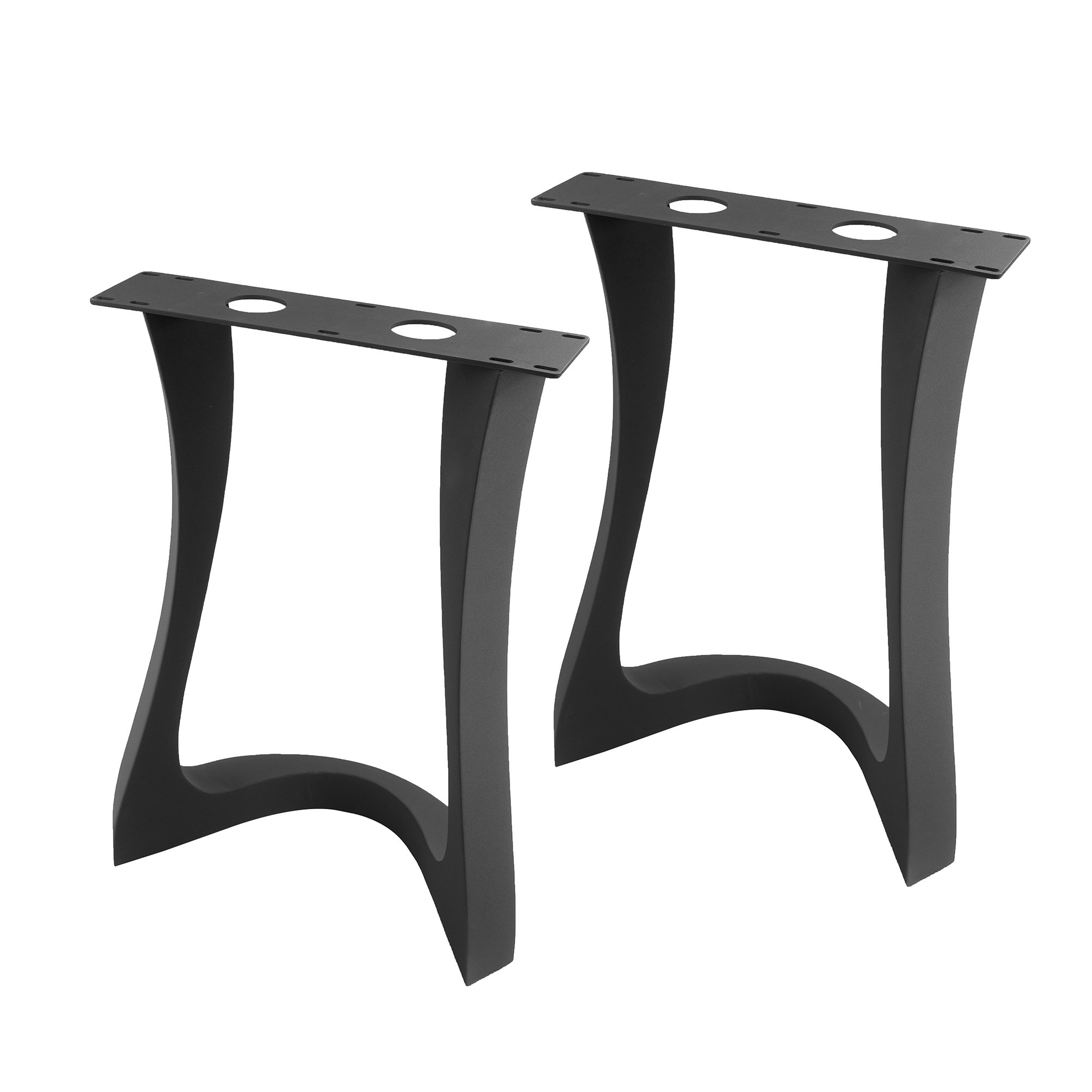 17 Stories Table Legs 26"L x 3"W x 28"H Uzar 436, Adjustable Metal Legs ...