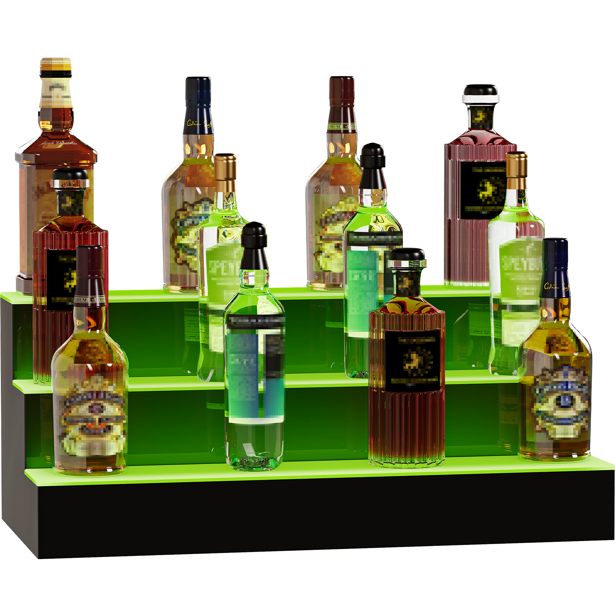 Ivy Bronx Ebern Designs 3-Step 24-Inch Bar Liquor Alcohol Shelf | Wayfair