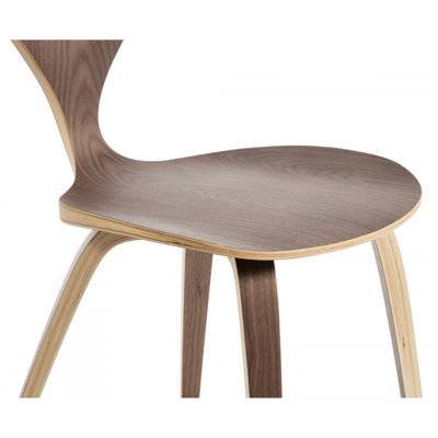 Corrigan Studio® Walnut Dining Chair Made Of Plywood | Wayfair