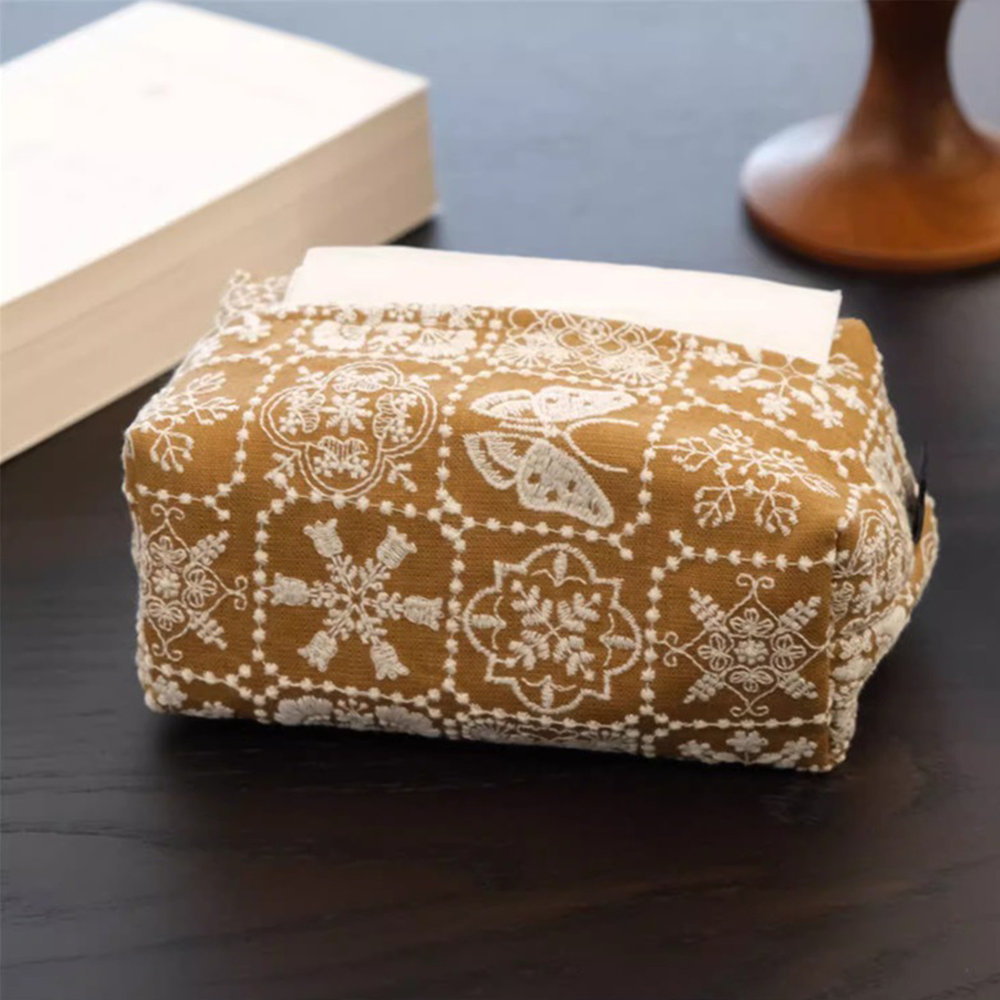 Red Barrel Studio Fabric Tissue Box Stylish Desktop Tissue Storage Box ...