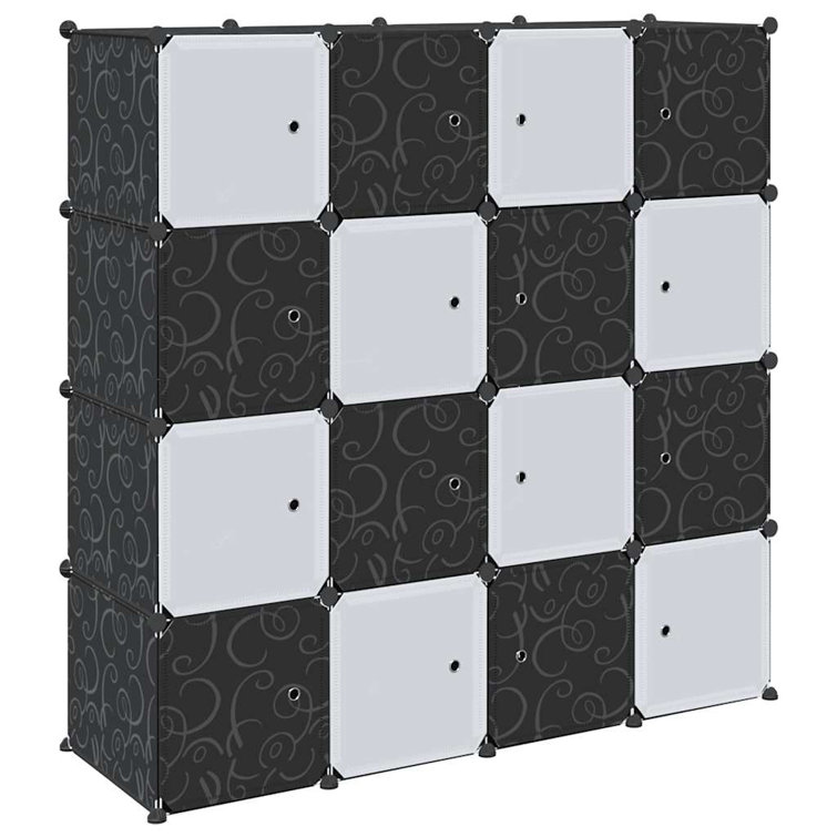 17 StoriesStorage Cube Organiser With 16 Cubes And Hanging Rods PP ...