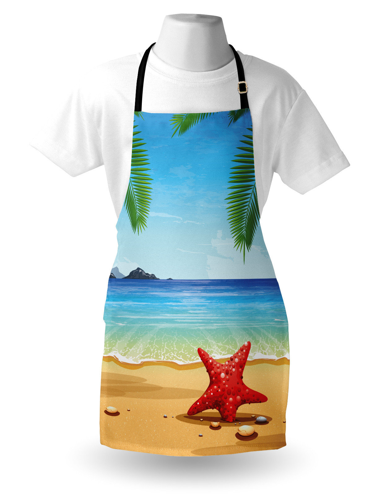 East Urban Home Beach Apron Unisex, Starfish Ornate Design, Adult Size ...