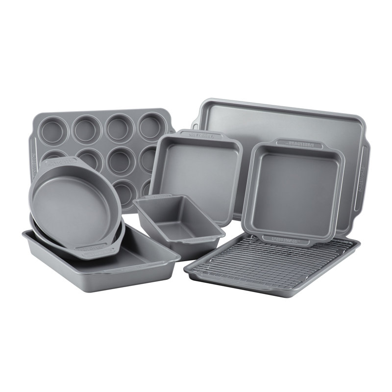 Farberware Nonstick Bakeware Set / Baking Pans with Cooling Rack, 10 ...
