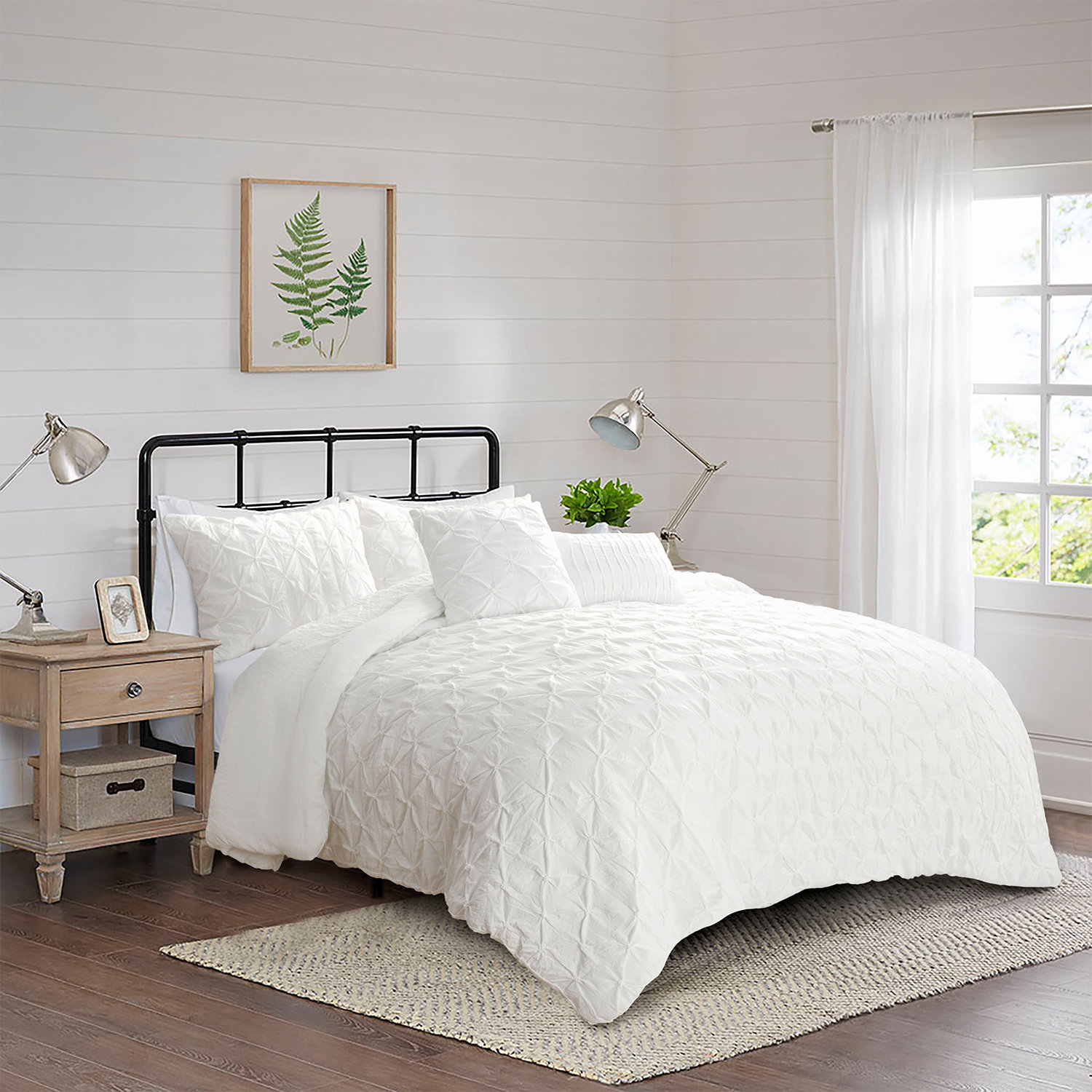 BRHF 5 Pieces Pintuck Comforter Set Boho Chic Bedding Set | Wayfair