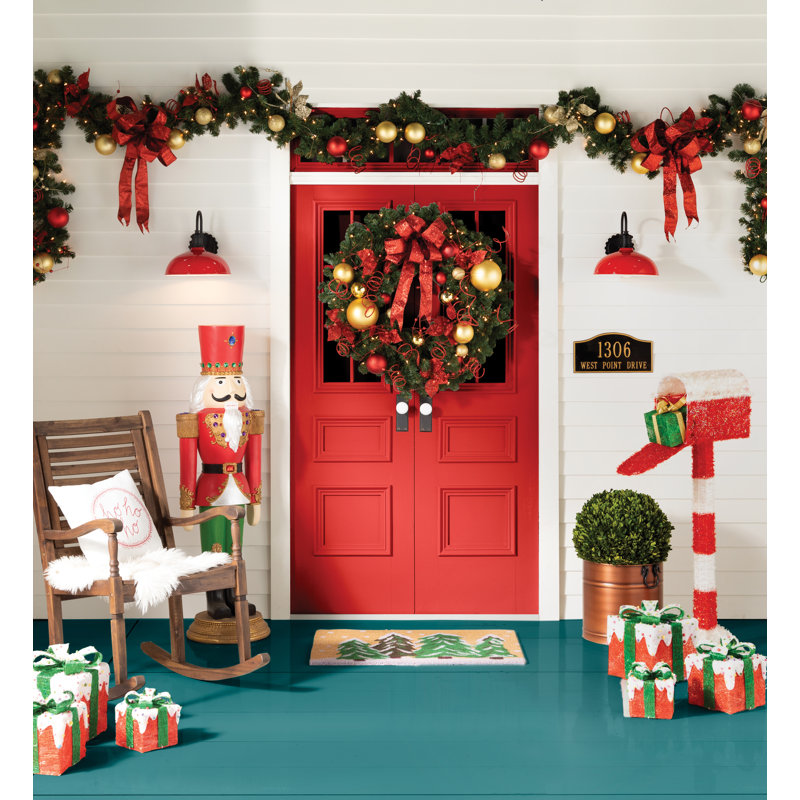 The Holiday Aisle® 55" Regal Outdoor Nutcracker Statue & Reviews | Wayfair