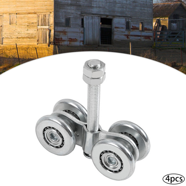 JOYDING 4Pcs Sliding Track Rollers Double Wheel Sliding Track Roller ...