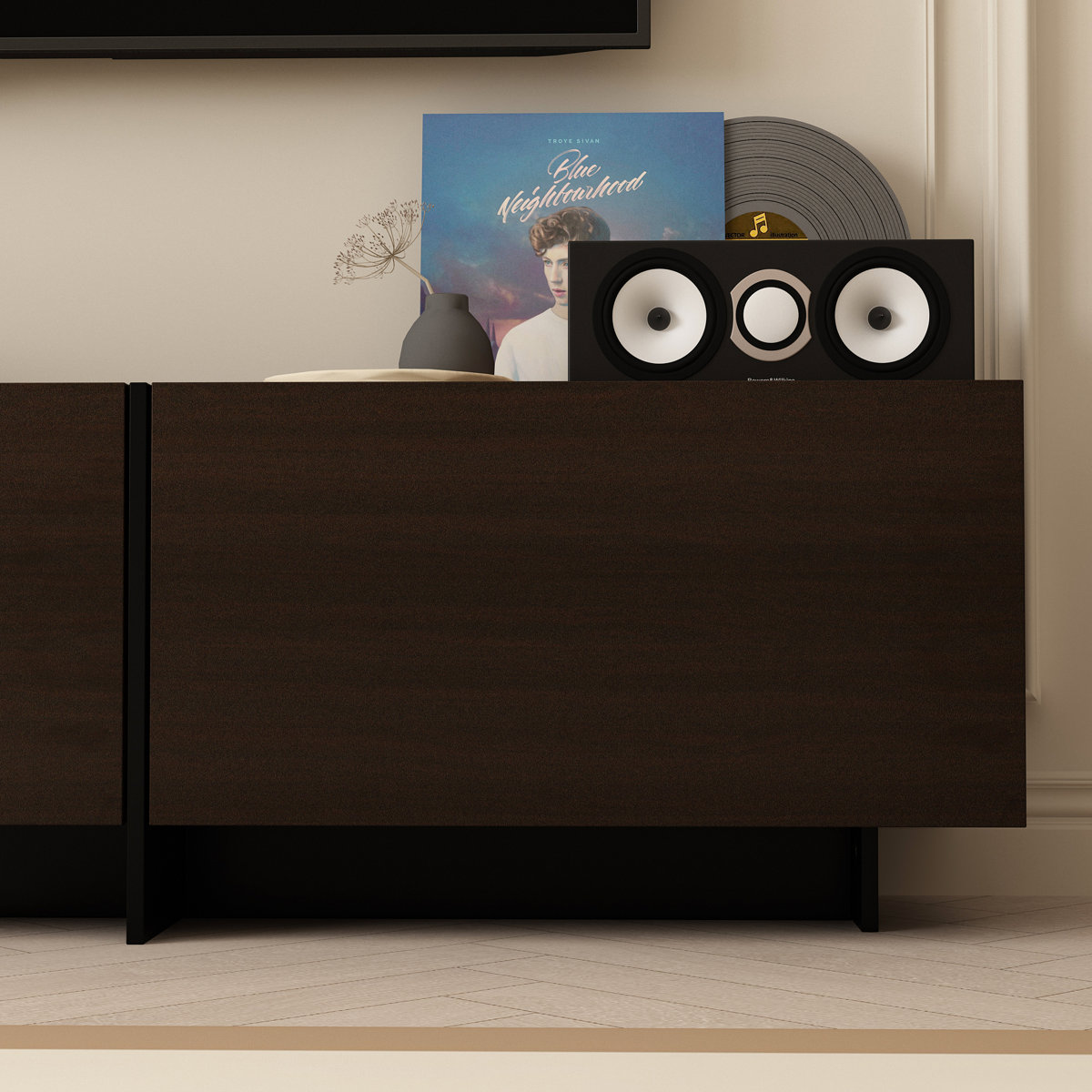 Ebern Designs Modern Minimalist TV Stand With Hidden Storage And Soft ...