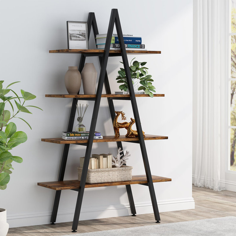 17 Stories Knightsen 65" H x 35" W Steel Ladder Bookcase & Reviews ...