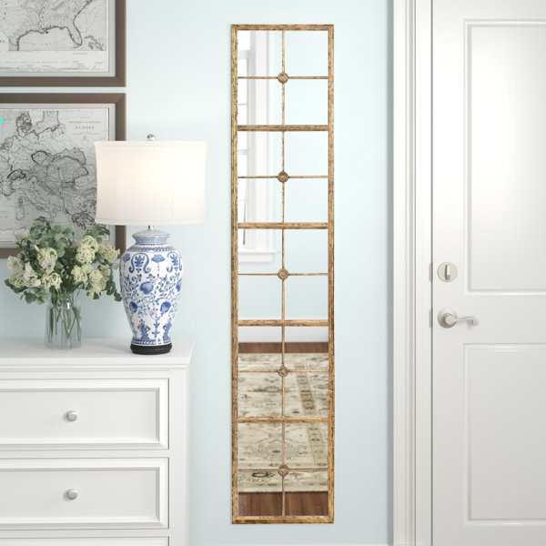 Three Posts™ Cathcart Windowpane Metal Framed Wall Mirror & Reviews ...