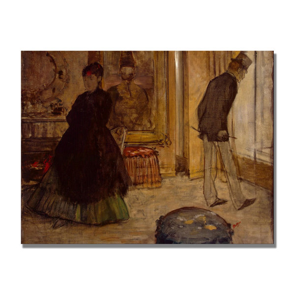 Vault W Artwork " Interior With Two Figures " by Edgar Degas | Wayfair