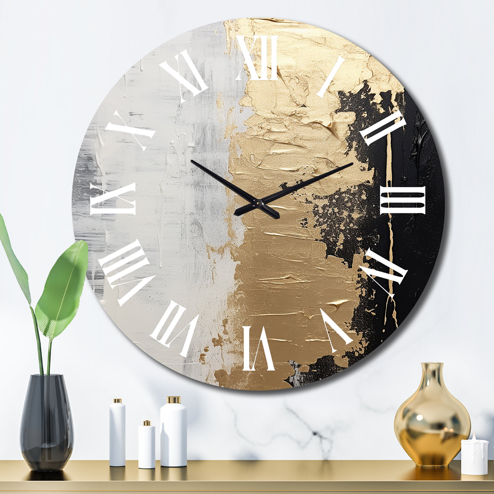 Design Art Essential Nature Of Alchemy Abstract Gold Black II Metal ...