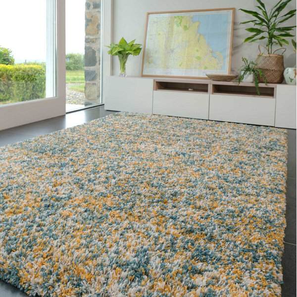 Ochre And Teal Rug 60 X 90 | Wayfair.co.uk