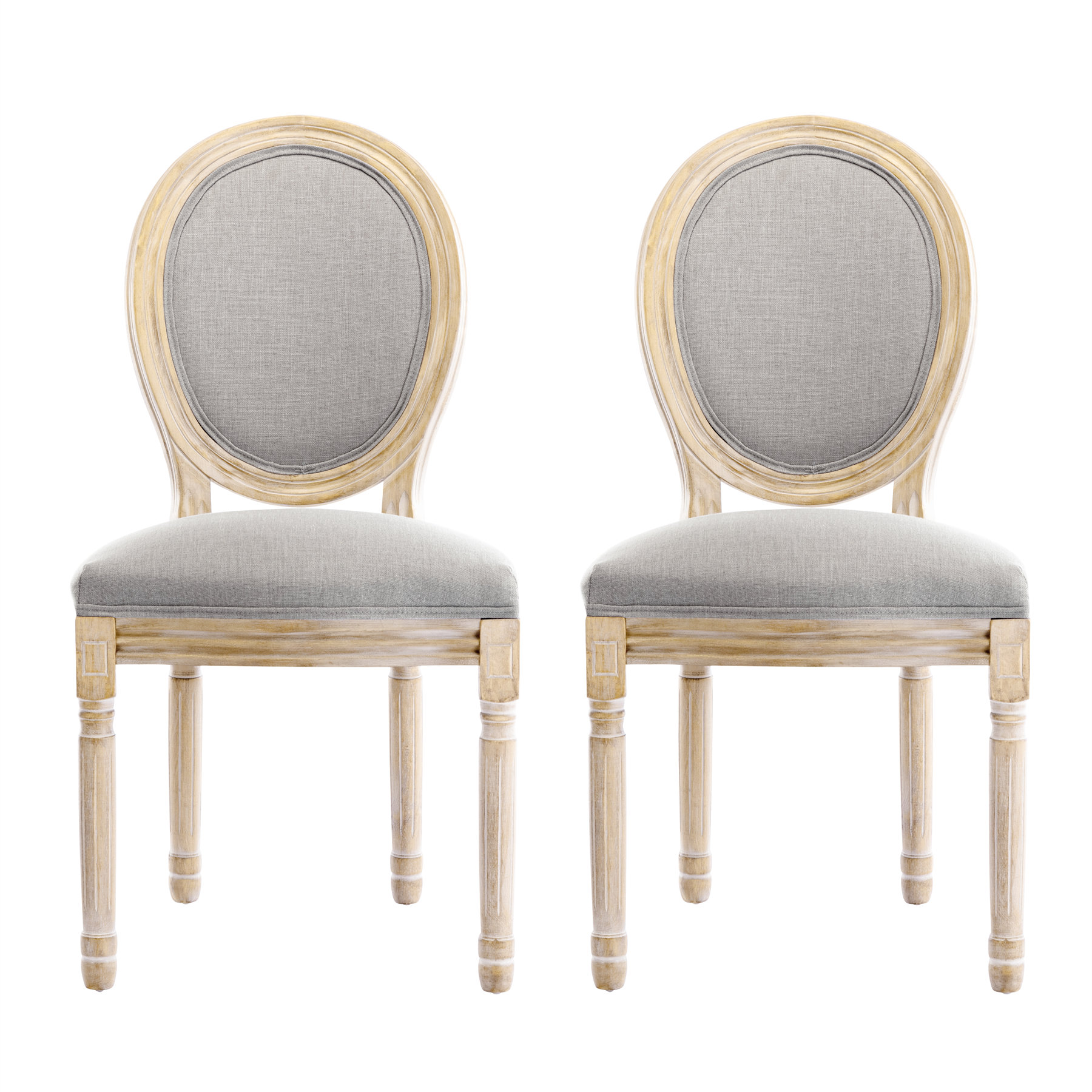Fleur De Lis Living Fleur De Lis Upholstered Linen Fabric Chair With ...