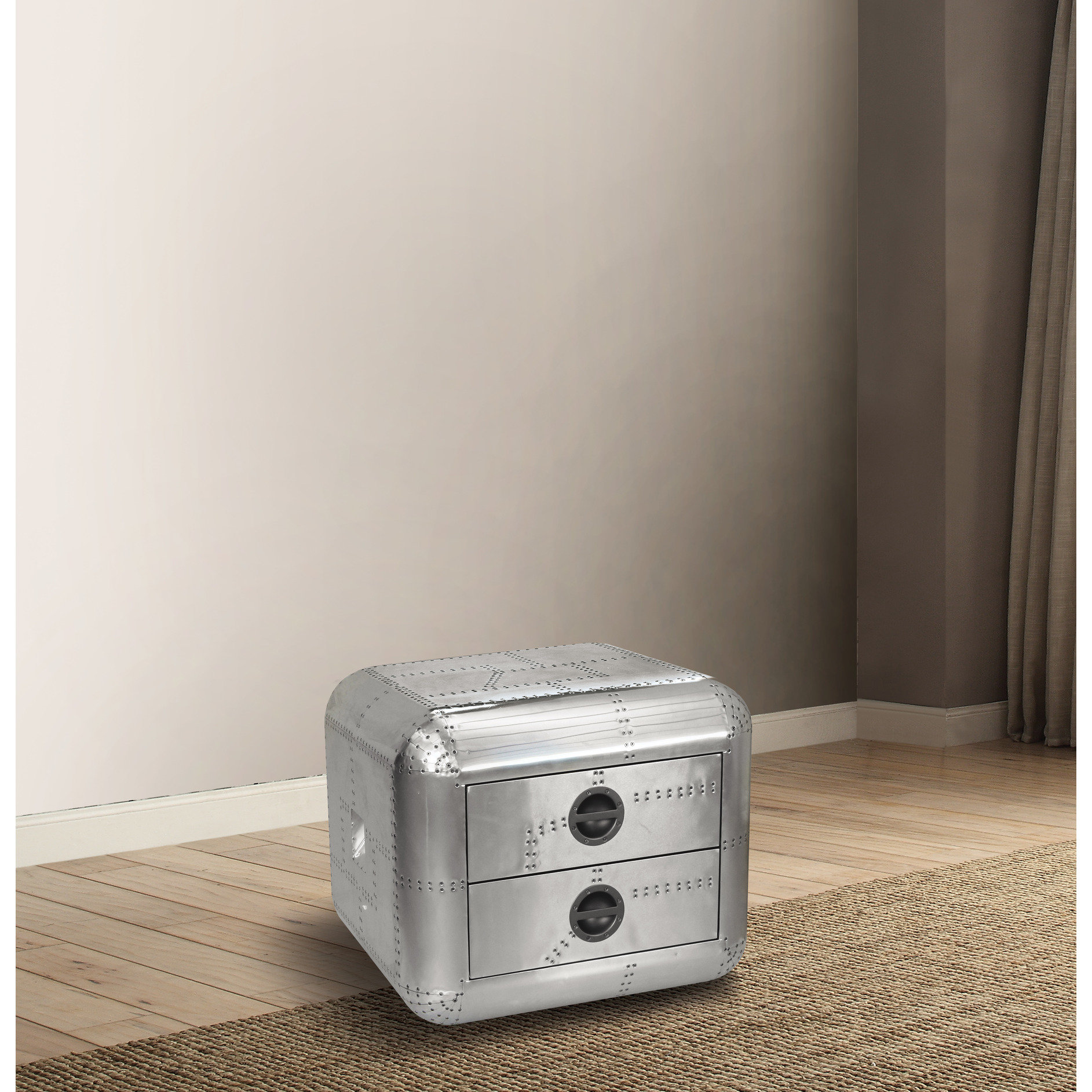 17 Stories 2 Aluminum End Table - Artistic Patchwork Design For Home ...