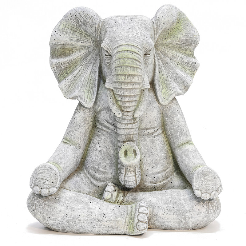Langley Street Lach Elephant Animals Magnesium Oxide Garden Statue ...