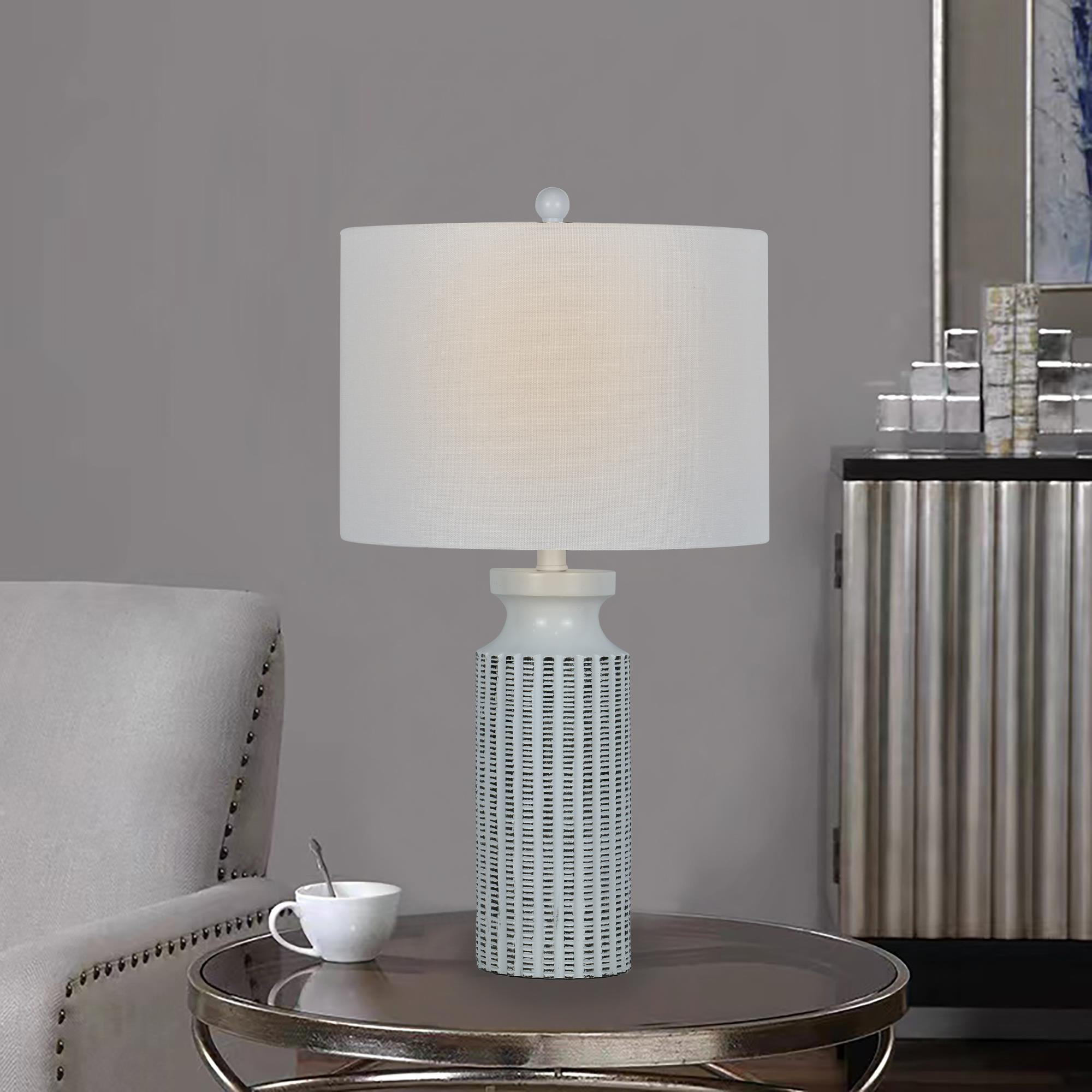Union Rustic Stylized Vertically Lined Column Table Lamp - Wayfair Canada