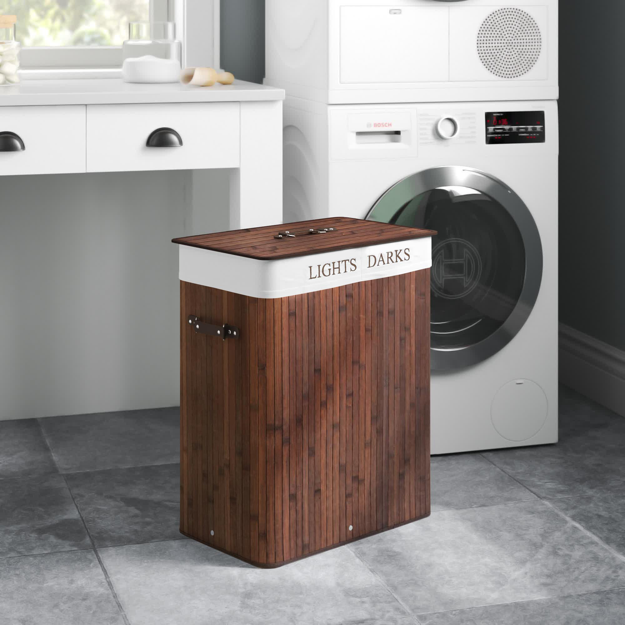 Beachcrest Home™ Bamboo Laundry Basket & Reviews | Wayfair