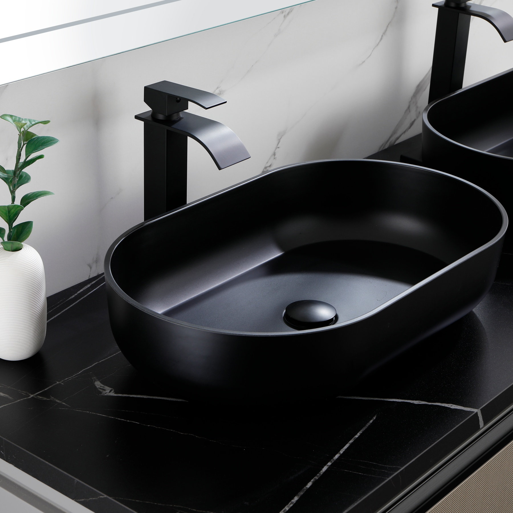 Wrought Studio™ Elegant Matte Shell Rectangular Vessel Sink, Non-Porous ...