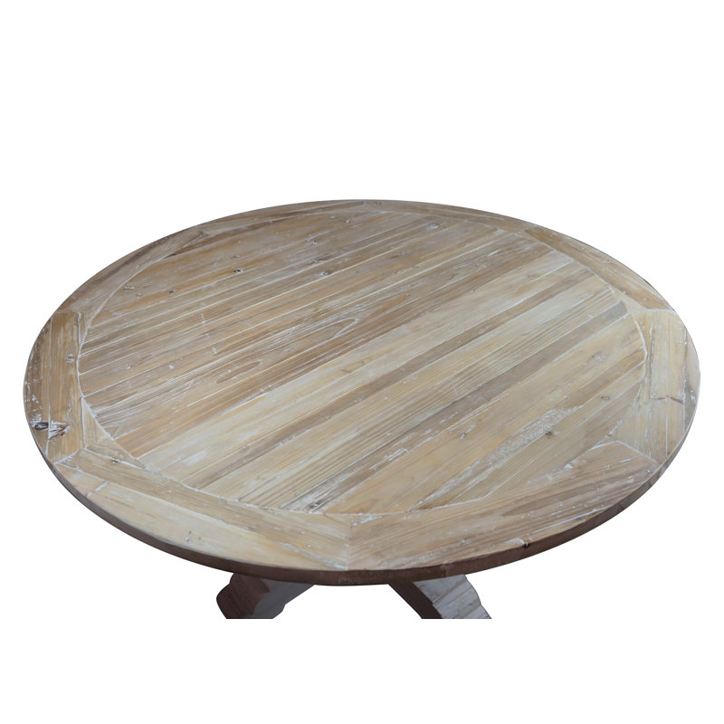 Ophelia & Co. Ruano 55" Pine Solid Wood Pedestal Dining Table | Wayfair