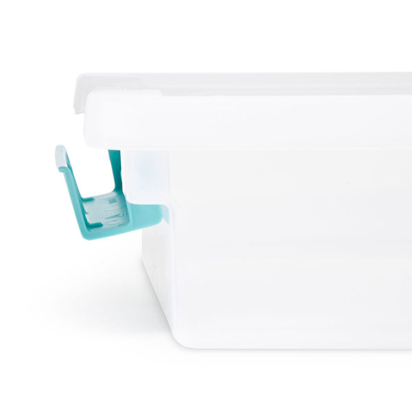 Sterilite Large Clip Storage Box Container (6 Pack) + Small Clip Box (6 ...