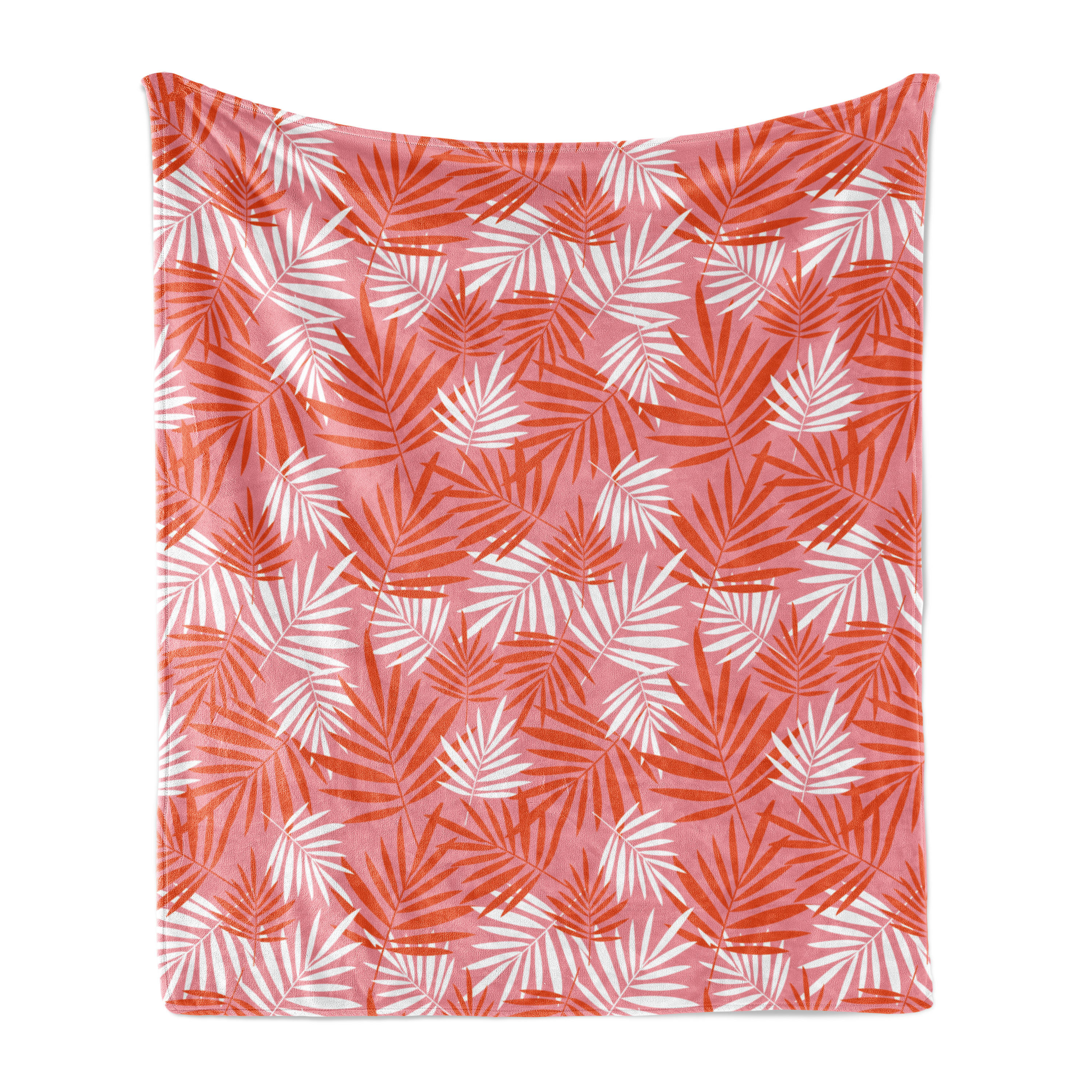 Ambesonne Exotic Fleece Throw Blanket Vibrant Tropical Palm Leaves ...