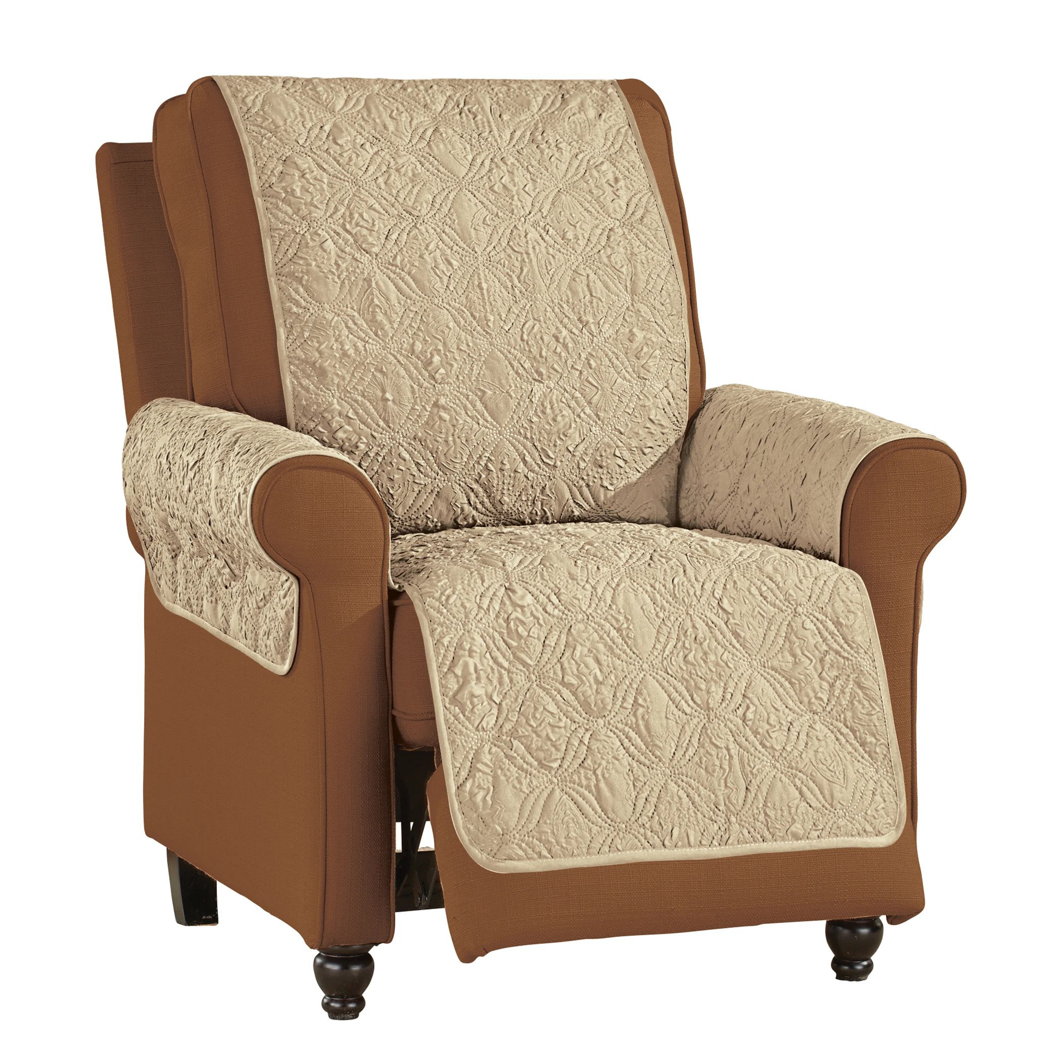 Winston Porter Embossed Ogee Pattern Quilted Furniture Cover | Wayfair