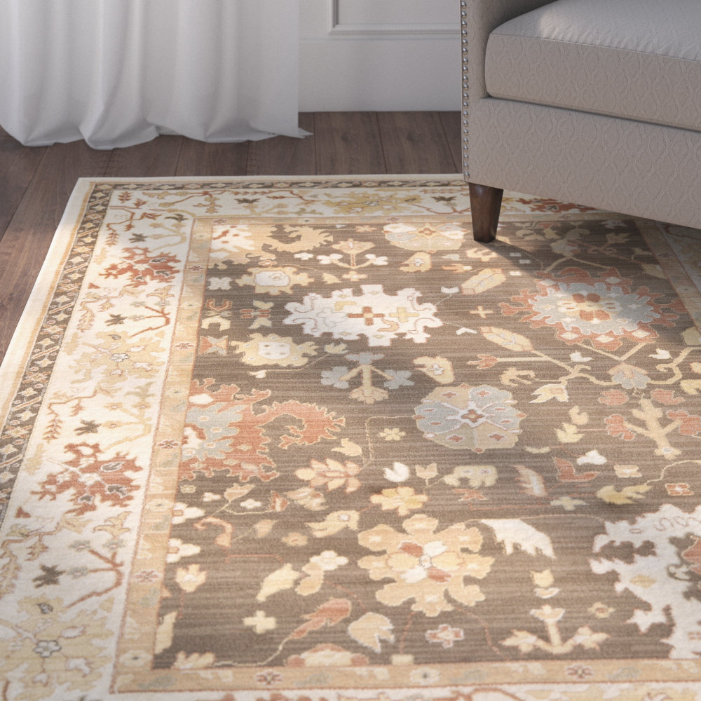 Alcott Hill® Lacourse Performance Floral Rug & Reviews | Wayfair